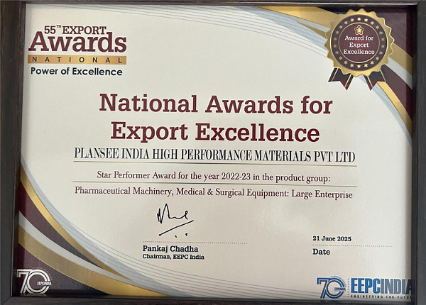 Triple success: Plansee India sets standards in export excellence | Plansee
