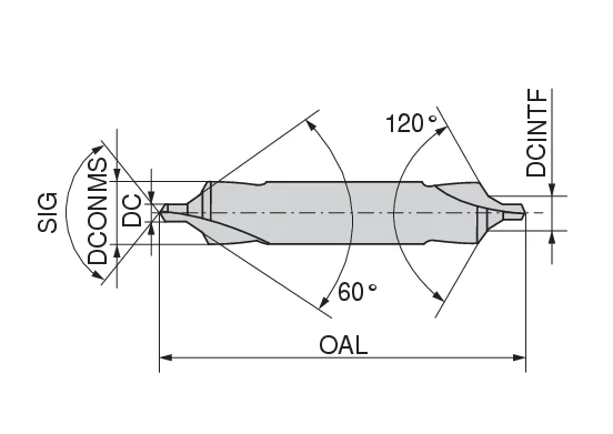 Centre drills, DIN 333, form B | CERATIZIT | WNT | KOMET