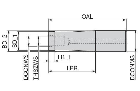 Screw-in adapter with cylindrical shank | CERATIZIT