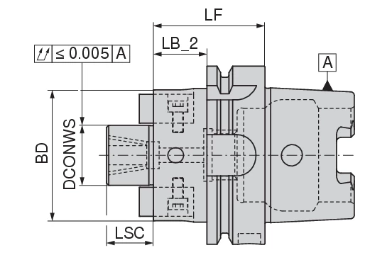 Shell mill adapter with reduced flange diameter | CERATIZIT | WNT | KOMET