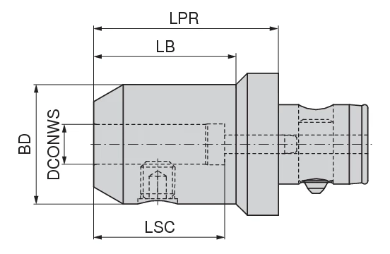 HyPower – Cylindrical shank adapter Weldon – ABS | CERATIZIT