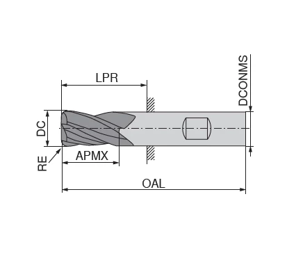 End milling cutter with corner radius | CERATIZIT | WNT | KOMET