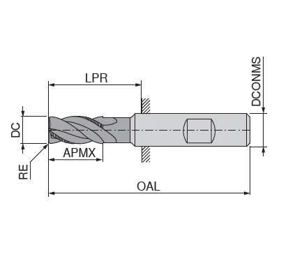 End milling cutter with corner radius | CERATIZIT | WNT | KOMET