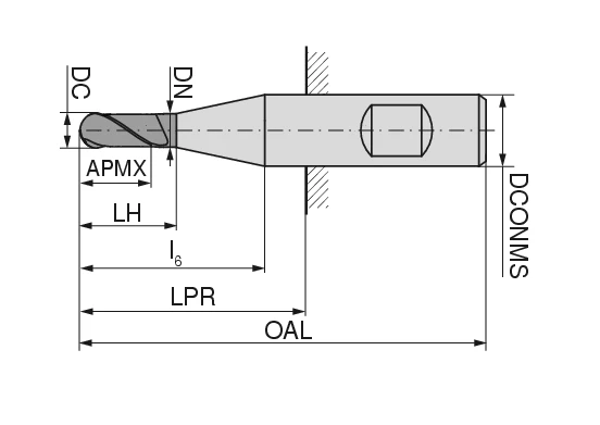 Ball nosed end milling cutter HSS-E Co 8 | CERATIZIT | WNT | KOMET
