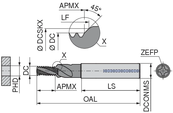 MonoThread – Thread Milling Cutter with Chamfer Facet | CERATIZIT | WNT ...