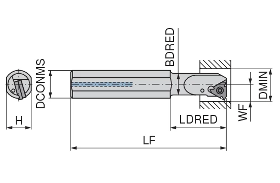 Standard Internal Thread Turning Holder with thro' coolant | CERATIZIT ...
