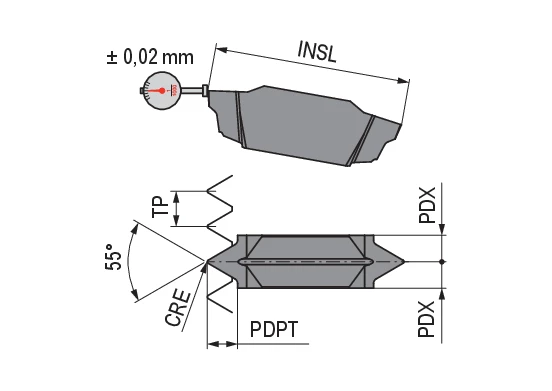Threading inserts TC partial profile 55° | CERATIZIT | WNT | KOMET