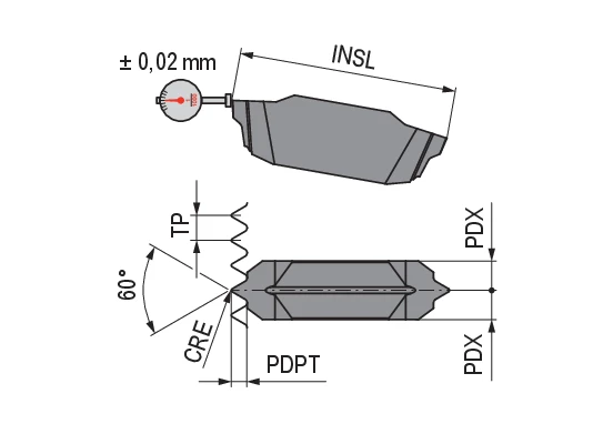Threading inserts TC full profile – External thread ISO 60° | CERATIZIT ...