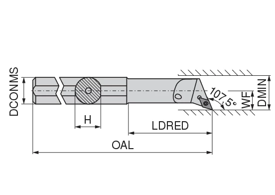 MaxiLock-S – SDQC 107.5° – Boring bar with screw clamping | CERATIZIT ...