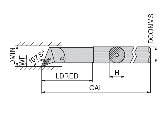 MaxiLock-S – SDQC 107.5° – Boring bar with screw clamping | CERATIZIT ...
