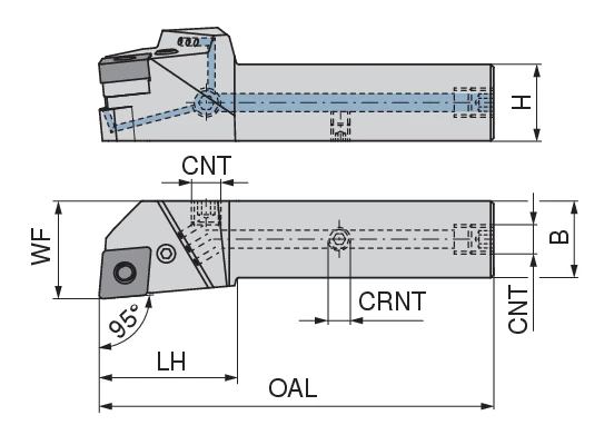 MaxiLock-N – PCLN 95° DC – Toolholder with lever clamping | CERATIZIT