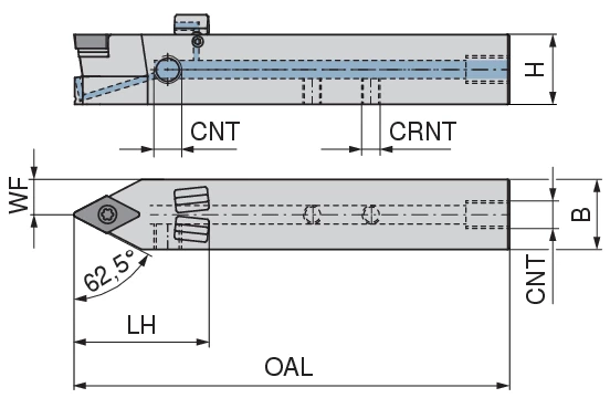 MaxiLock-S – SDNC 62.5° DC – Tool holder with screw clamping | CERATIZIT | WNT | KOMET