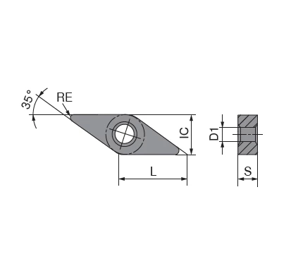 CARBIDE TURNING INSERT // VNMG 12T304EN-TMF CTICP125 | CERATIZIT | WNT ...